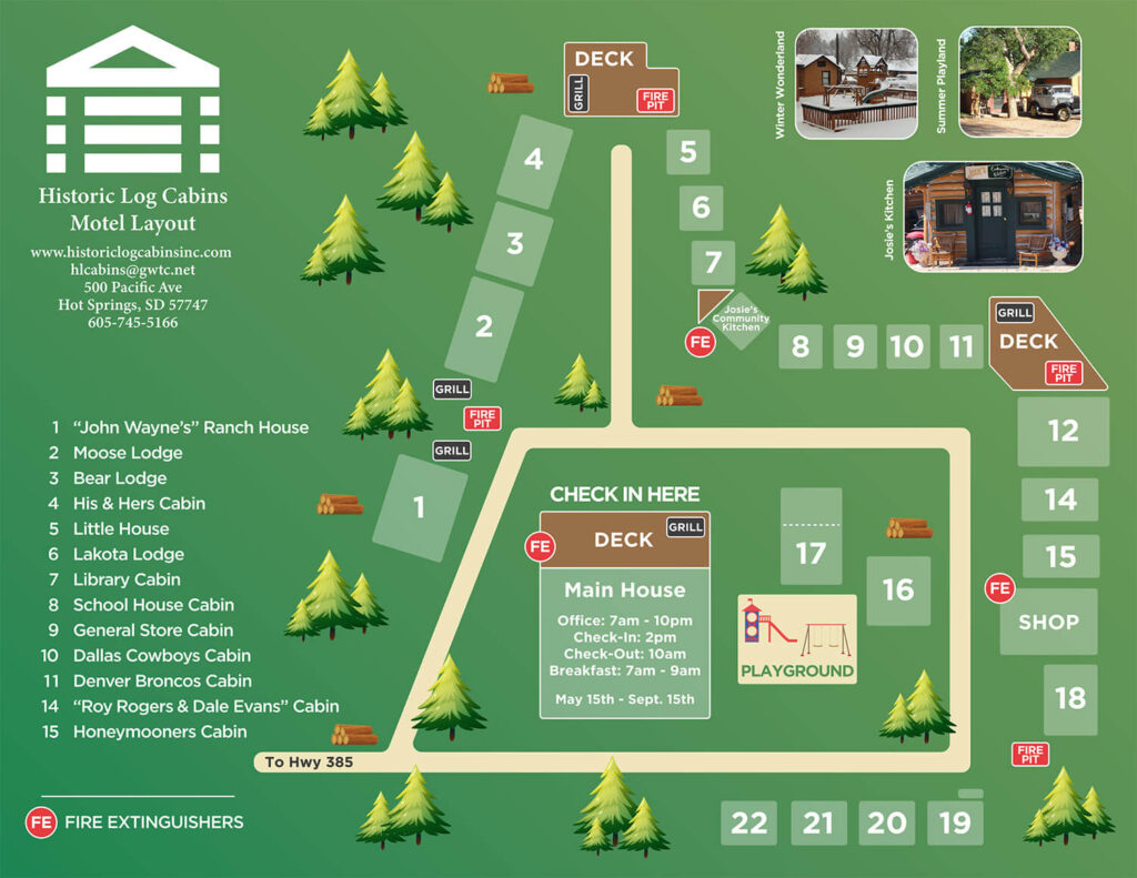 Property Map – Historic Log Cabins